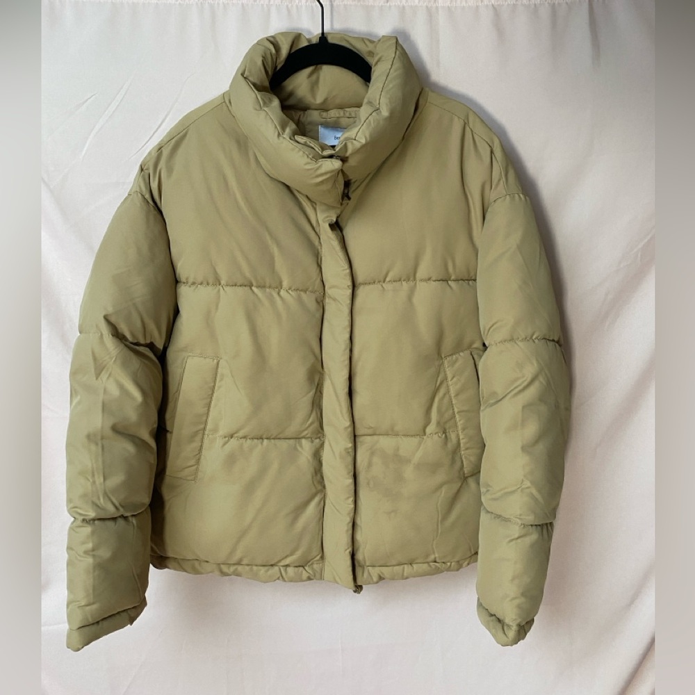 Bershka Oversized Padded Puffer Coat Camel Size Large - Gem